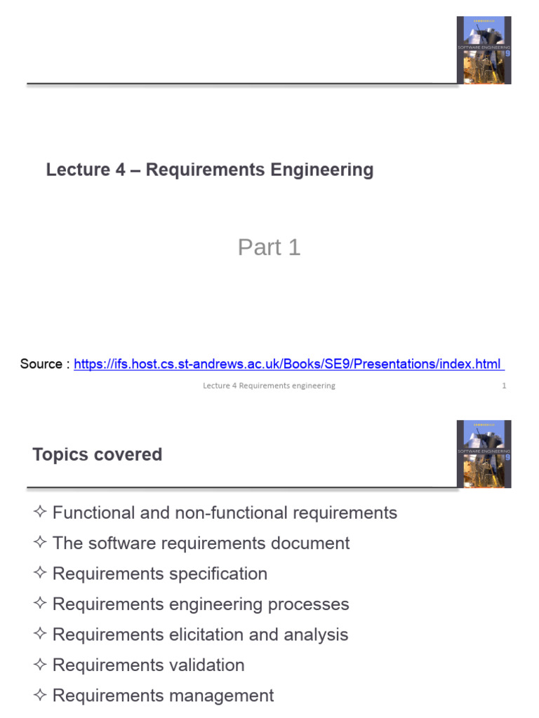 Lecture 4 - Requirements Engineering | Download Free PDF | Conceptual Model | System