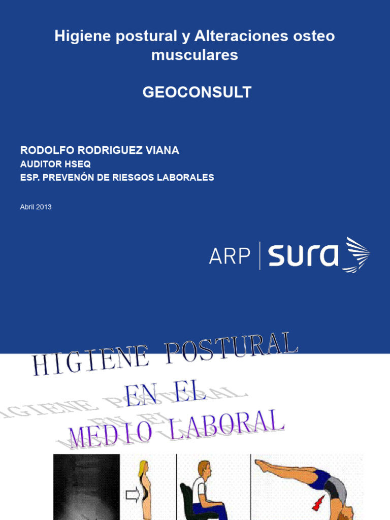 HIGIENE POSTURAL - SV | PDF | Dolor lumbar | Medicina CLINICA