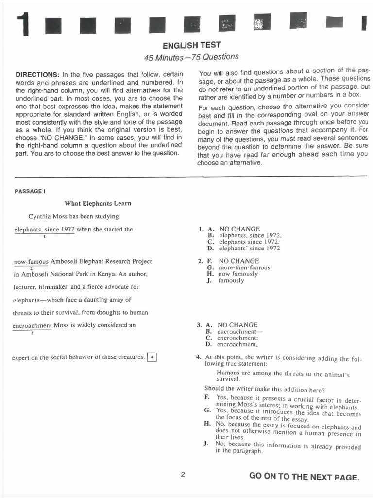 Act Test | PDF