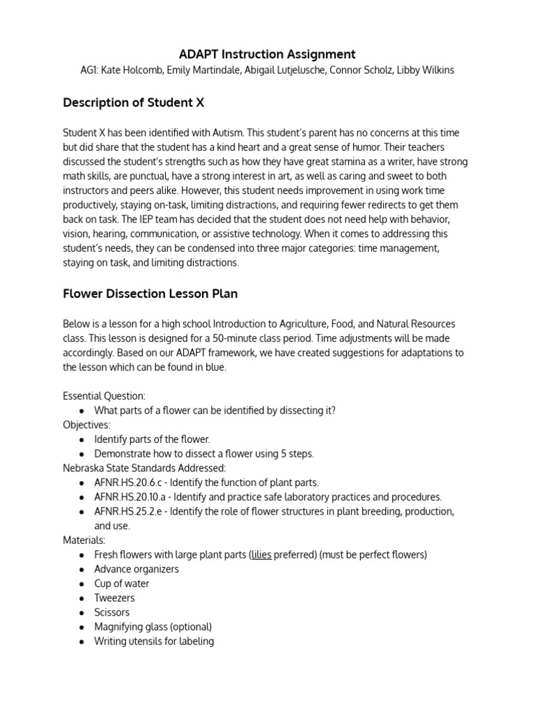 Adapt | PDF | Flowers | Classroom