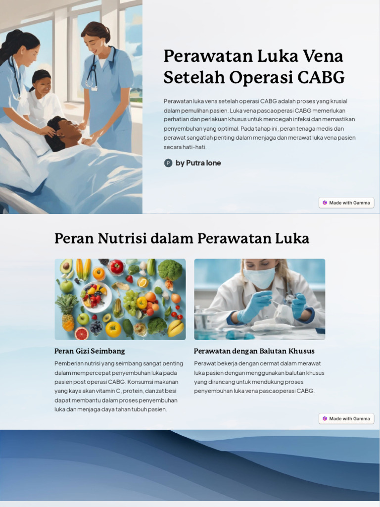 Perawatan Luka Vena Setelah Operasi CABG | PDF