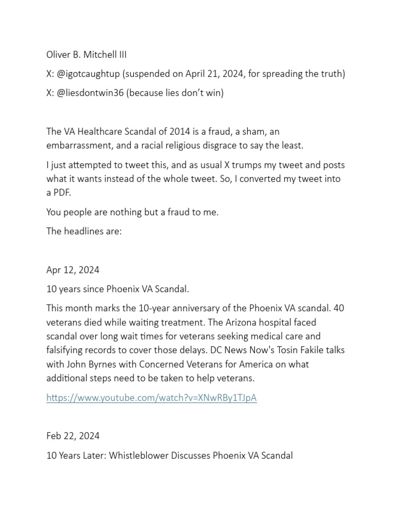VA Healthcare Scandal: A Decade Later | PDF | United States Department ...