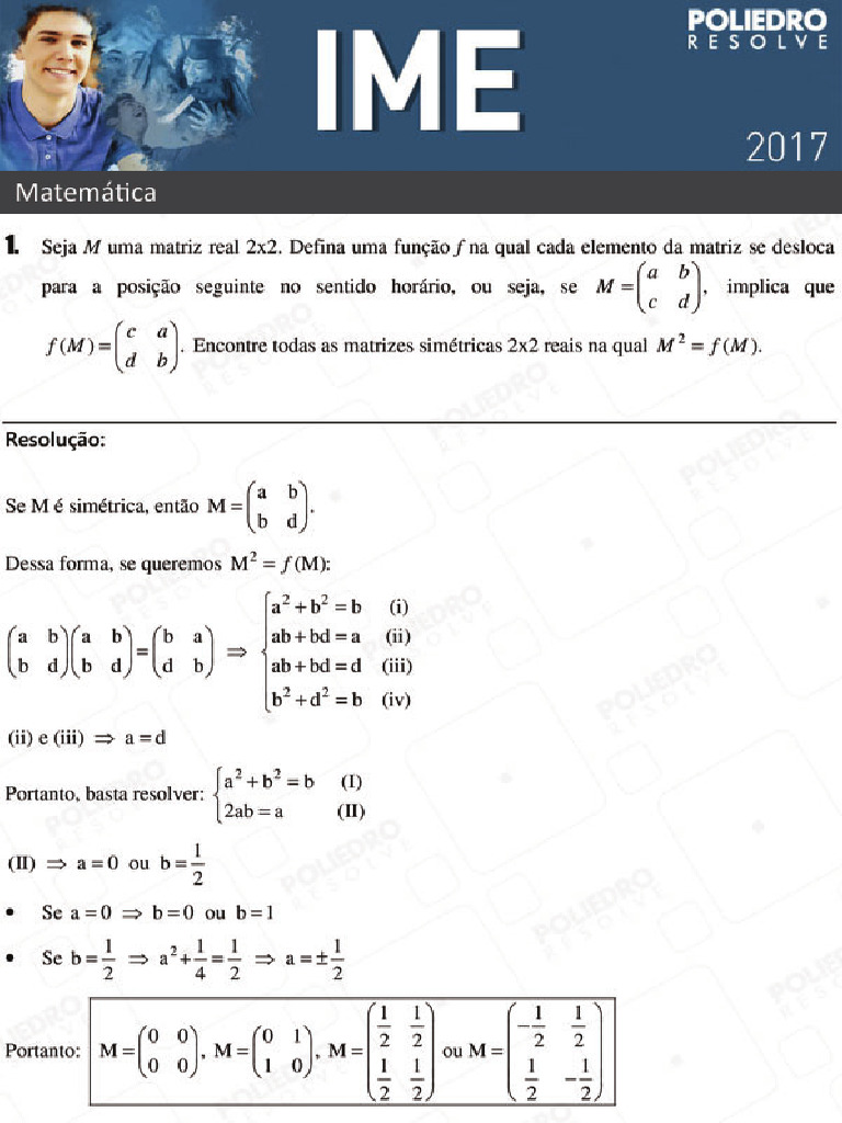 IME 2017 - Matemática - 2 Fase | PDF