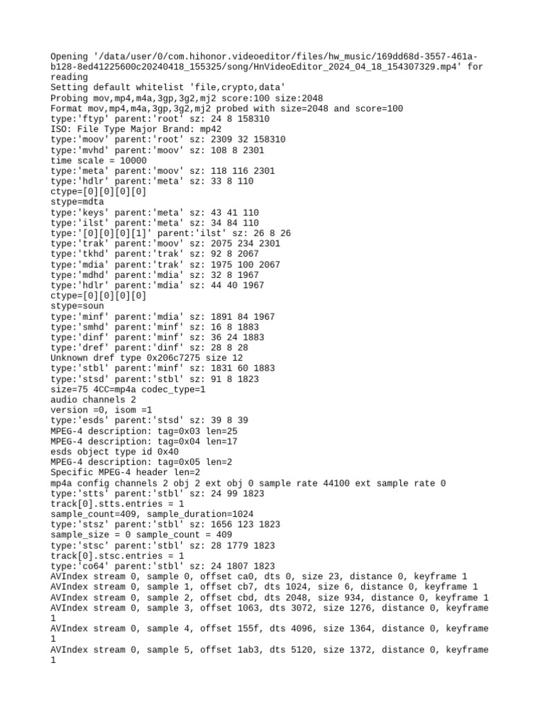 Av Log | PDF | Computer Data | Video