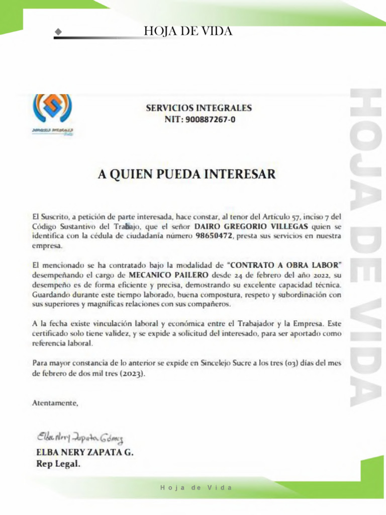 Servicio Integrales | PDF