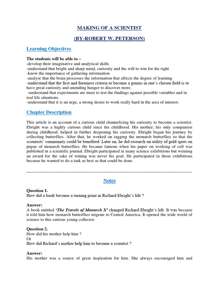 Making of A Scientist Eng | PDF | Curiosity | Experiment
