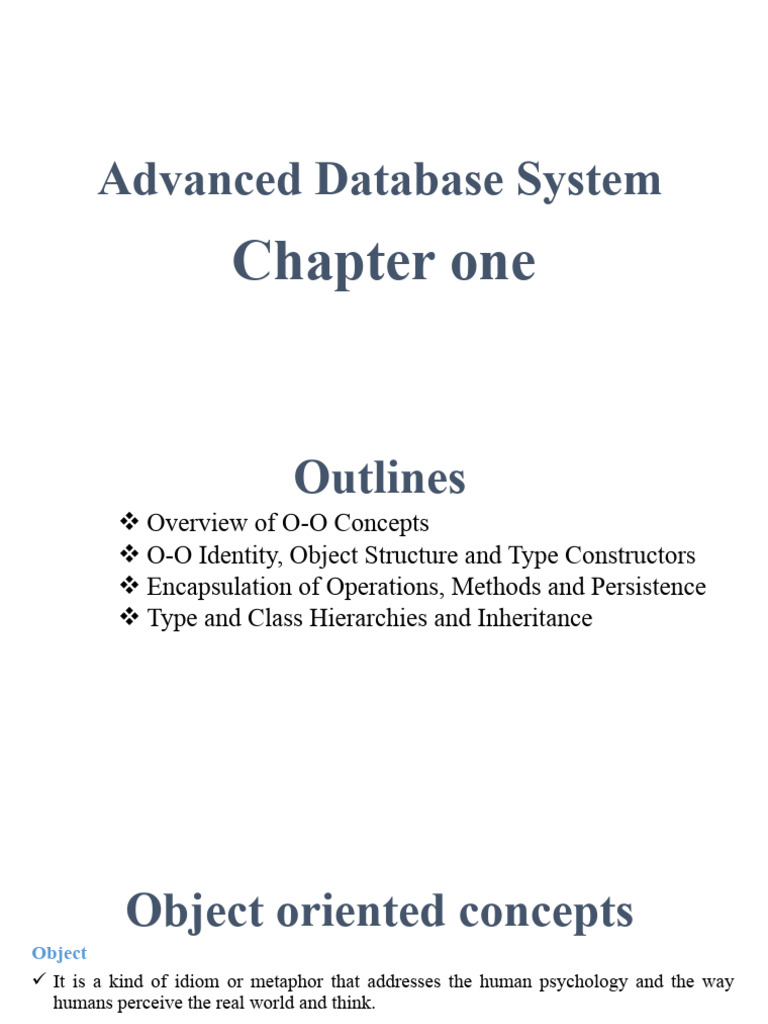 ABDS Chapter One | PDF | Inheritance (Object Oriented Programming) | Object (Computer Science)
