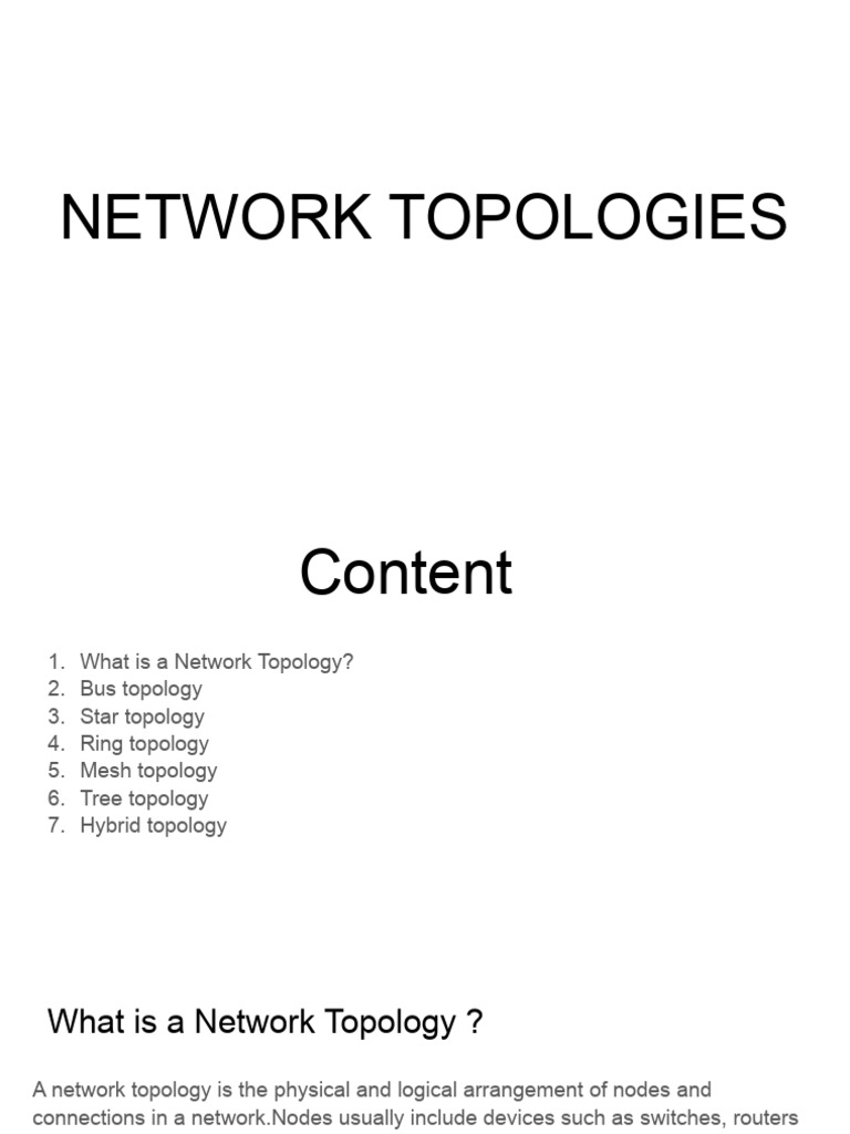 NETWORK TOPOLOGIES | PDF | Network Topology | Computer Network