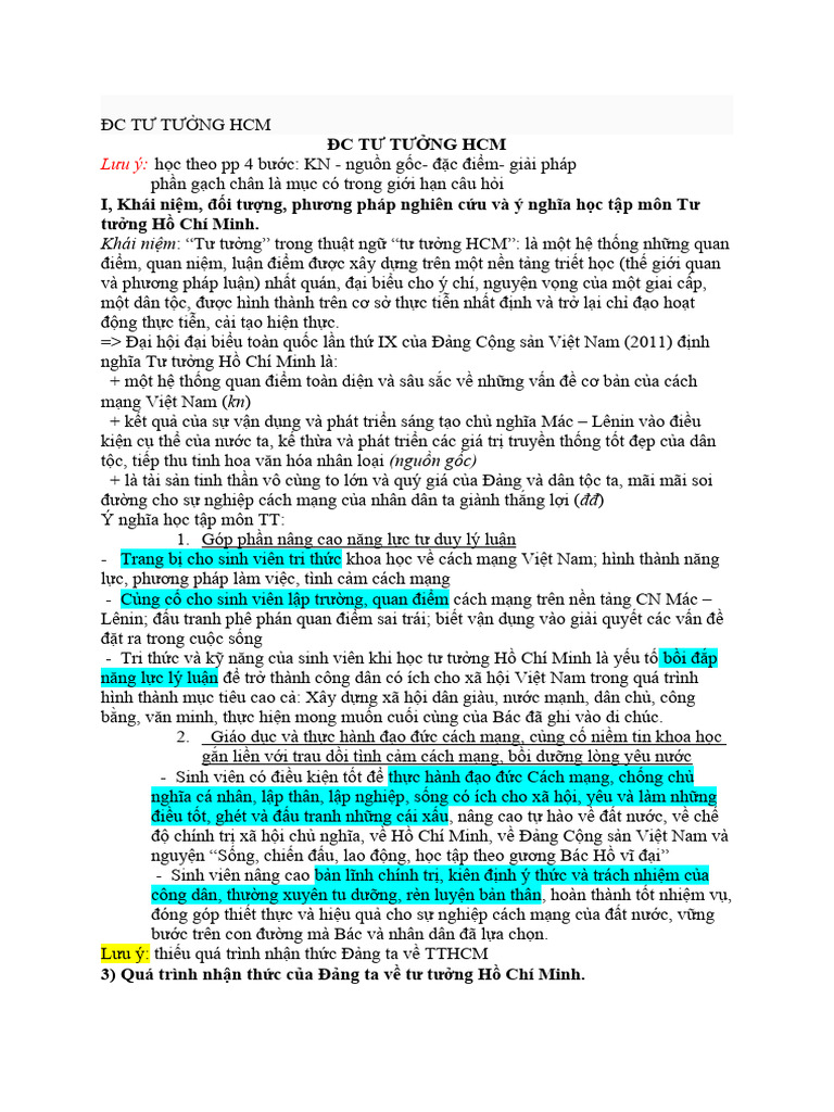 ĐC Tư Tư NG HCM | PDF