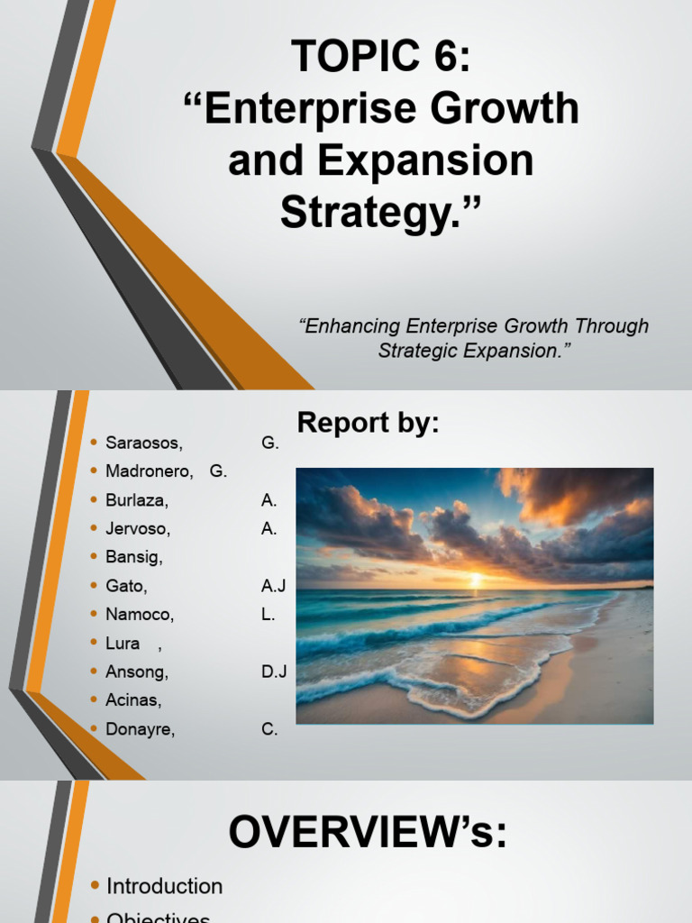 Enterprise Growth and Expansion Strategies | PDF | Innovation | Market ...