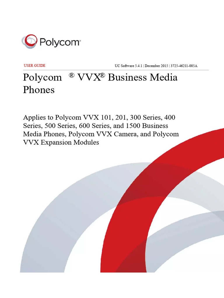 Manual de Instruções Polycom VVX 1500 (230 Páginas) | PDF