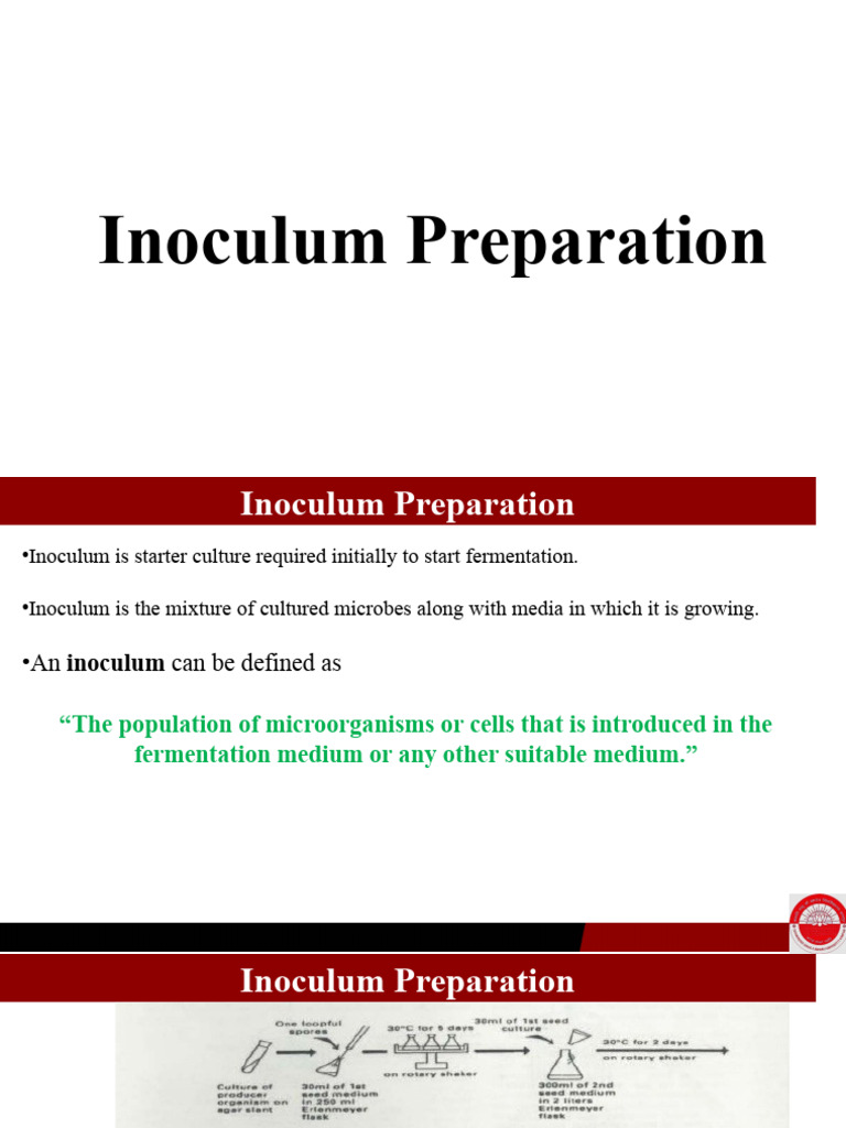 Inoculum Preparation for Fermentation | PDF | Wellness | Science ...