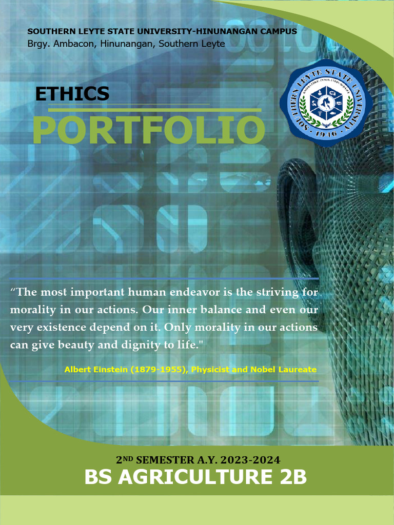 Ethics Portfolio for Agri Students | PDF | Morality | Free Will