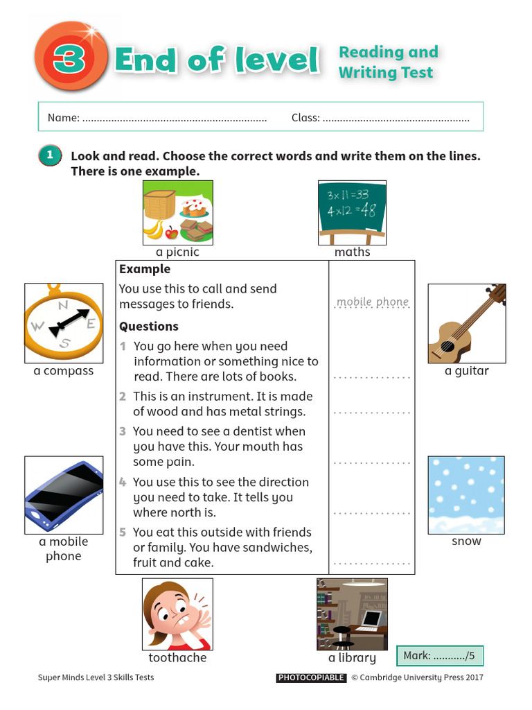 Level 3 - End of Level Reading & Writing | PDF
