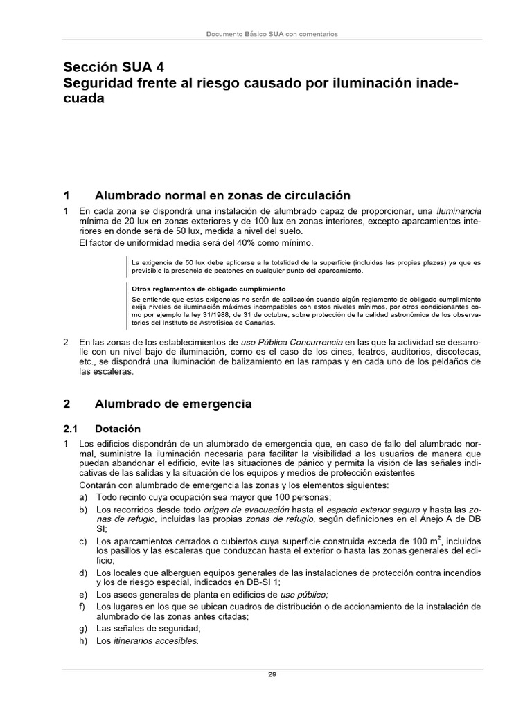 CTE-DB - SU-4 Alumbrado Emergencia | PDF | Protección contra incendios