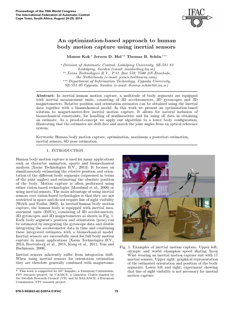 An Optimization Based Approach To Human Body Motion Cap - 2014 - IFAC ...