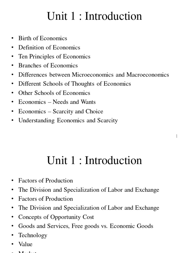 Introduction to Economics Concepts | PDF | Economics | Microeconomics