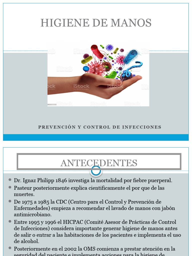 Prevención de Infecciones: Higiene de Manos | PDF | Lavado de manos ...