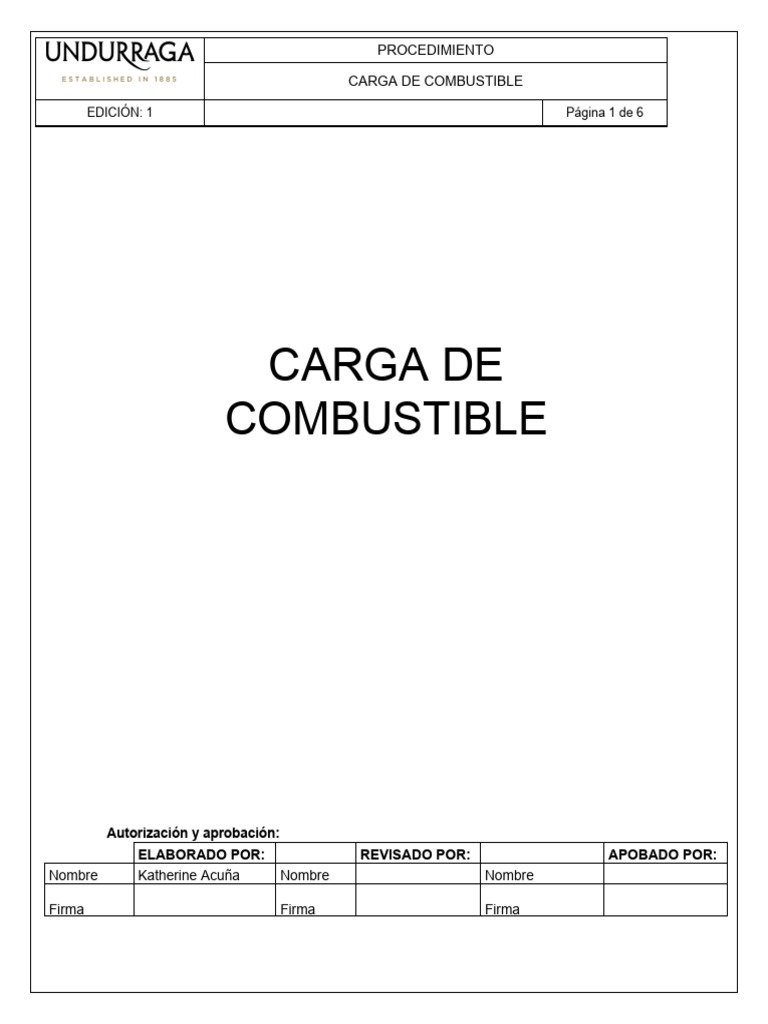 PTS Carga de Combustible | PDF | Combustión | Naturaleza