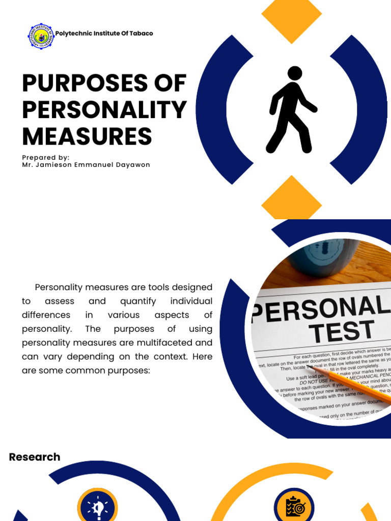 Purposes of Personality Measures | PDF | Psychotherapy | Psychology
