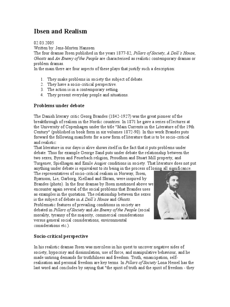 Ibsen and Realism | PDF | Henrik Ibsen