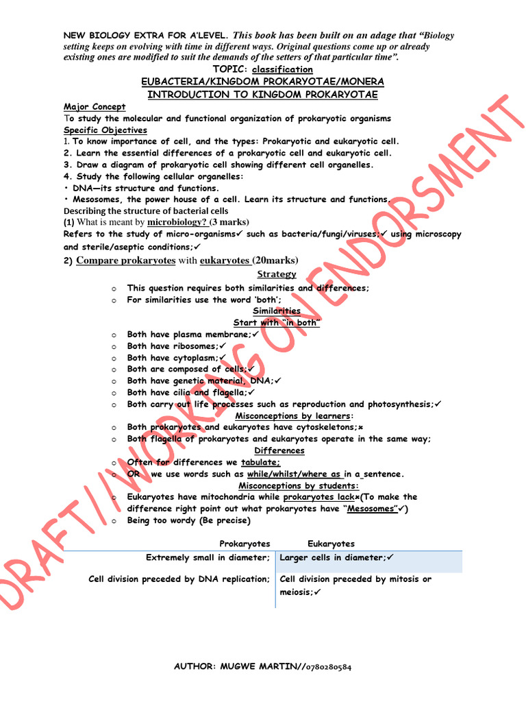 Uace Biology Classification Questions and Answers | PDF | Bacteria ...