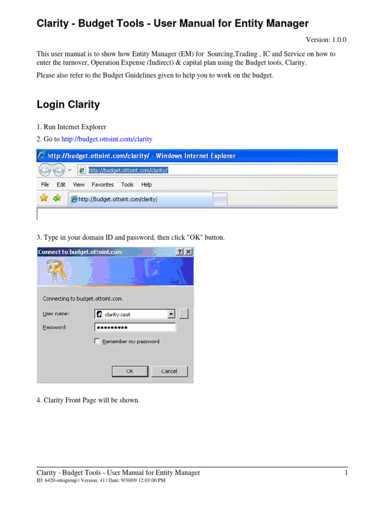 Clarity - Entity Manager | PDF | Microsoft Excel | Budget