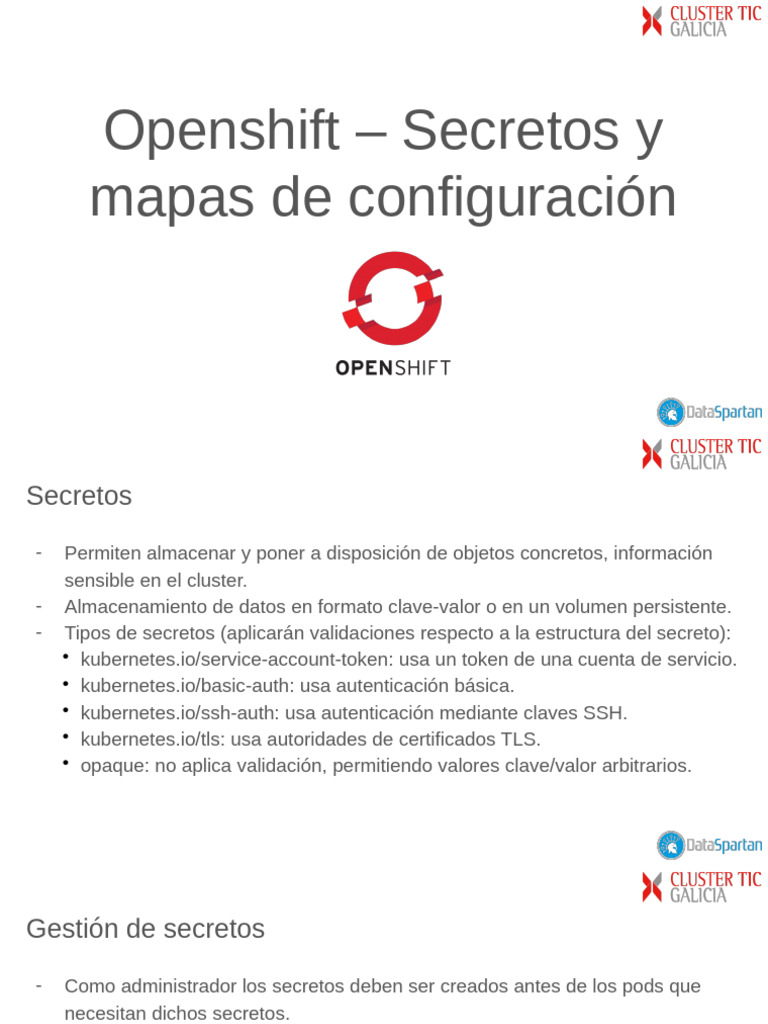 Secretos y ConfigMaps en OpenShift | PDF | Archivo de computadora | Autenticación