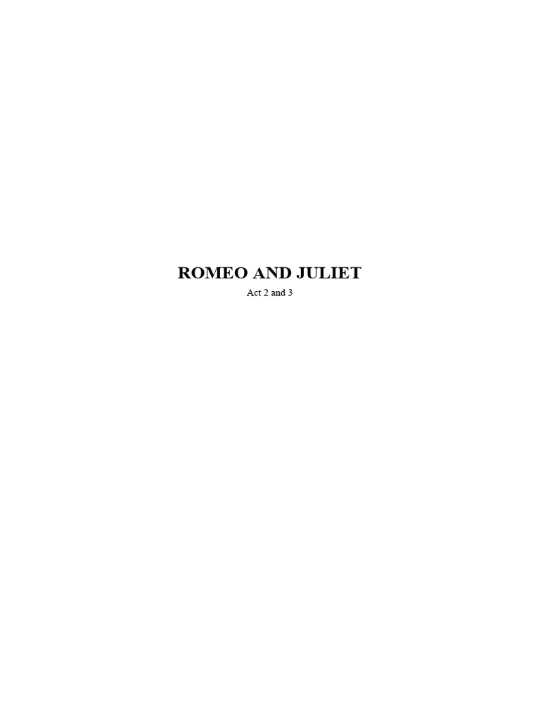 ROMEO AND JULIET Script by Group 2 | PDF | Characters In Romeo And ...