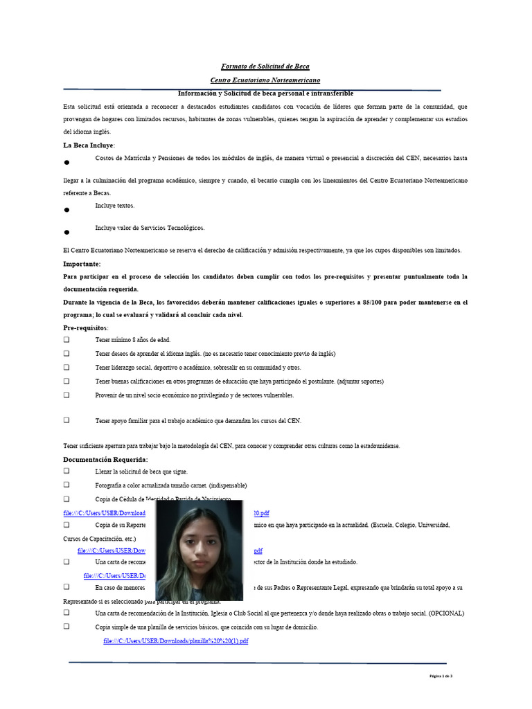 Formulario para Solicitud de Beca Excepcional (Reparado) | PDF | Ecuador