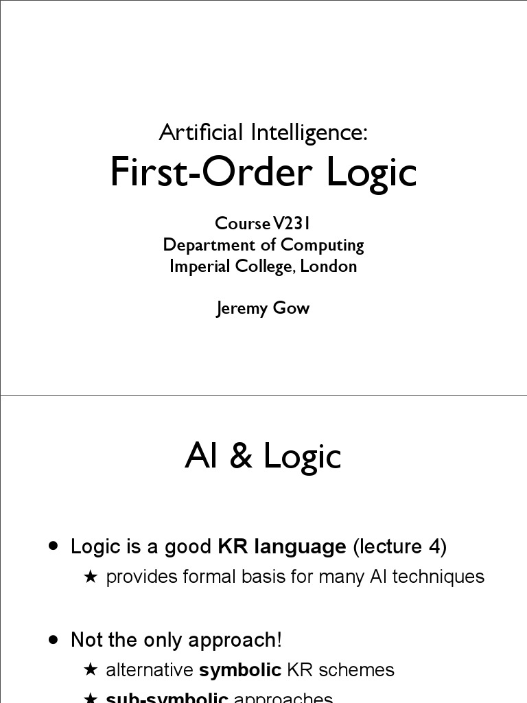 Lecture 6 Pdf Interpretation Logic First Order Logic
