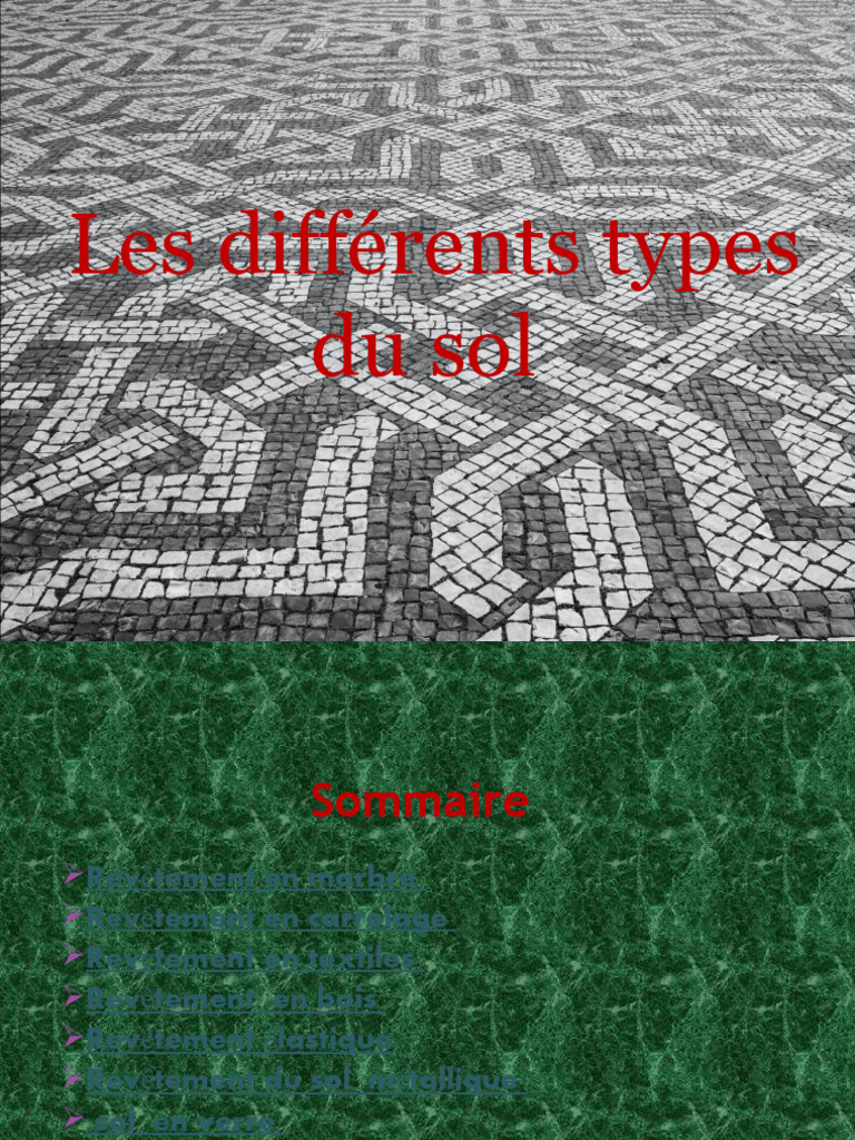 Les Différents Types Du Sol | PDF | Marbre | Béton
