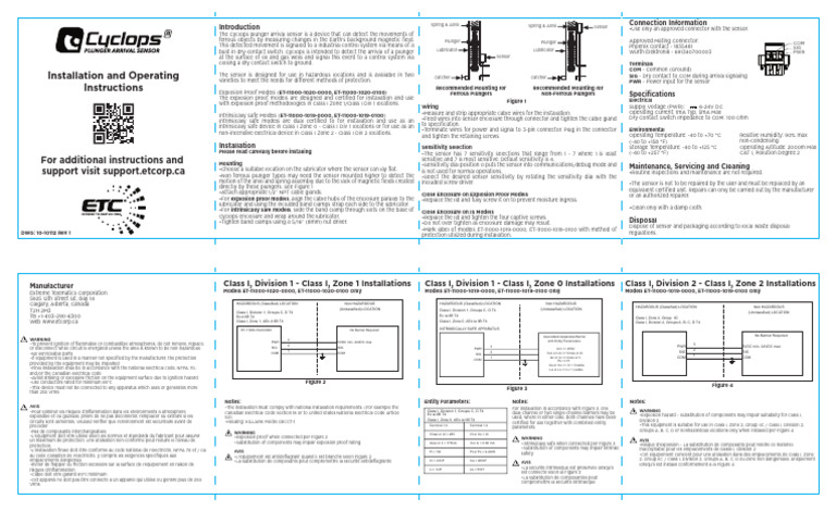 Cyclops Plunger Sensor Installation Guide | PDF | Electrical Connector ...