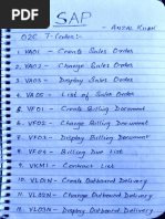 Sap Fico T-Codes | PDF
