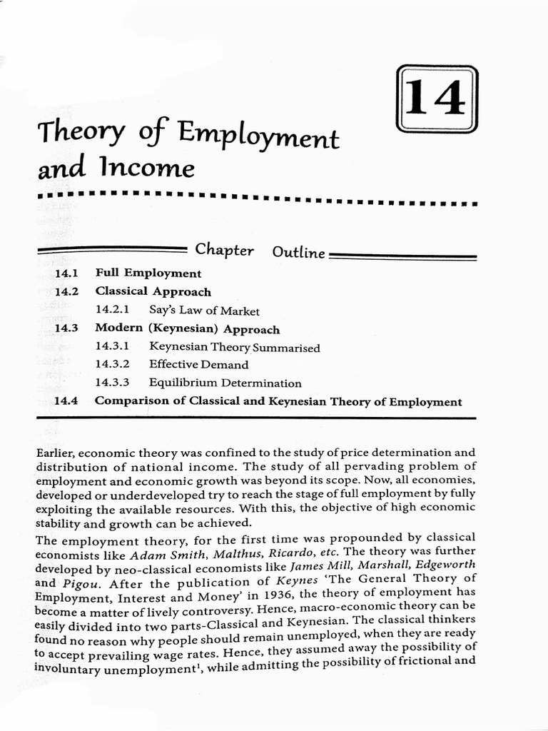Theory of Employment and Income | PDF