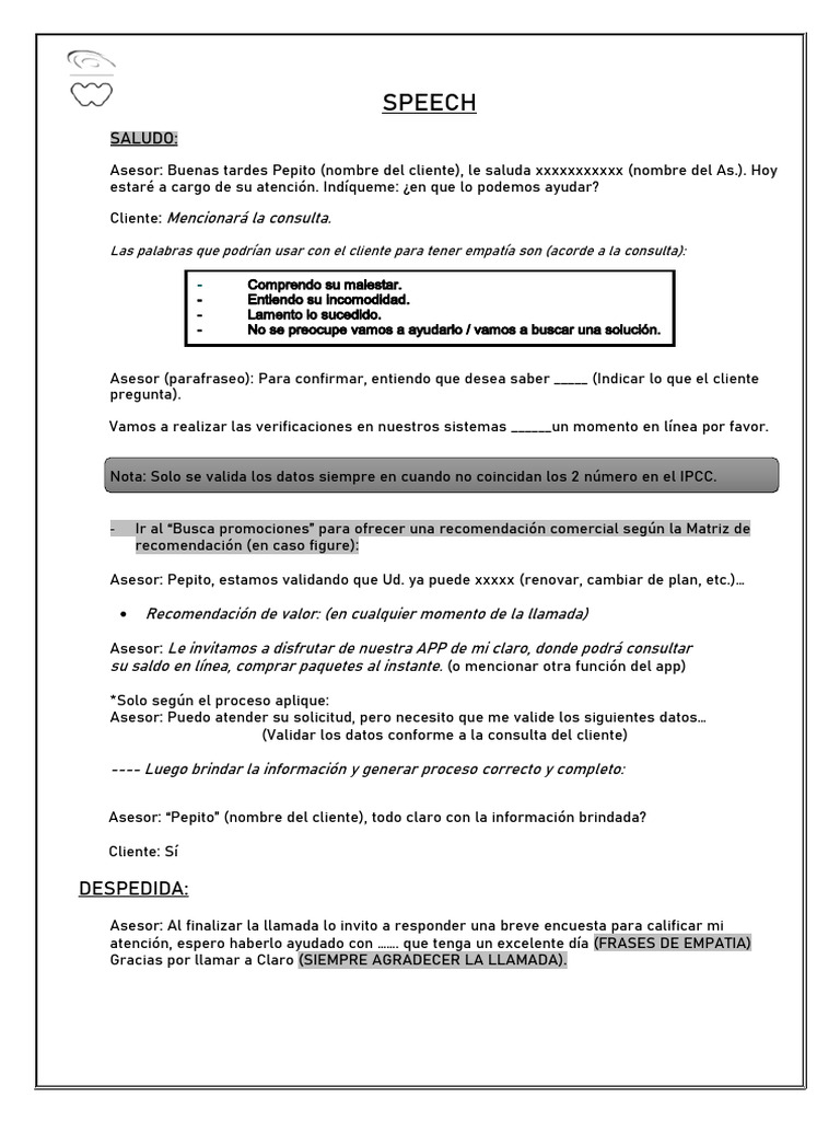 Speech Modelo Actualizado 2024 | PDF