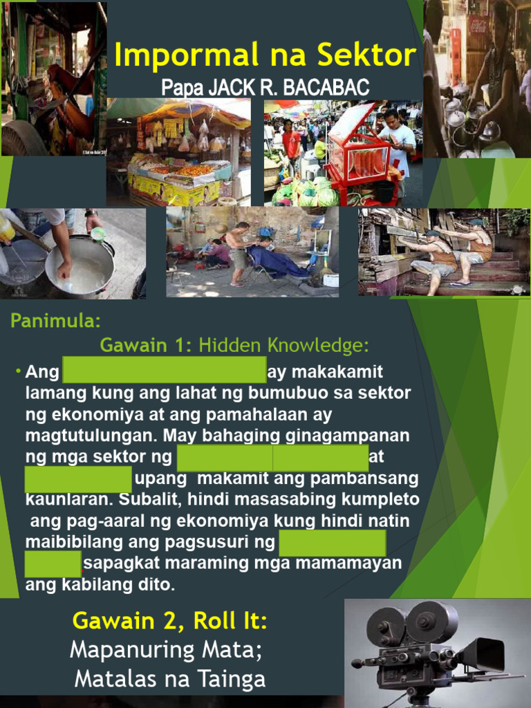 4Q - Lesson 4 - Impormal Na Sektor | PDF