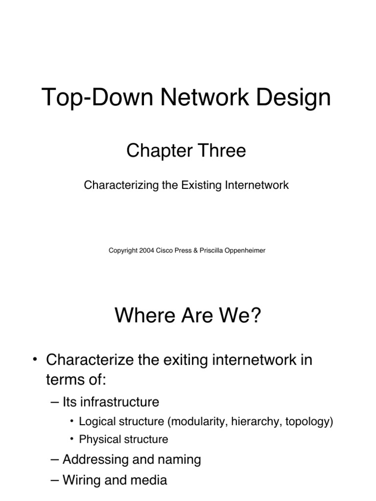 Top-Down Network Design: Chapter Three | PDF | Computer Network | Data Transmission