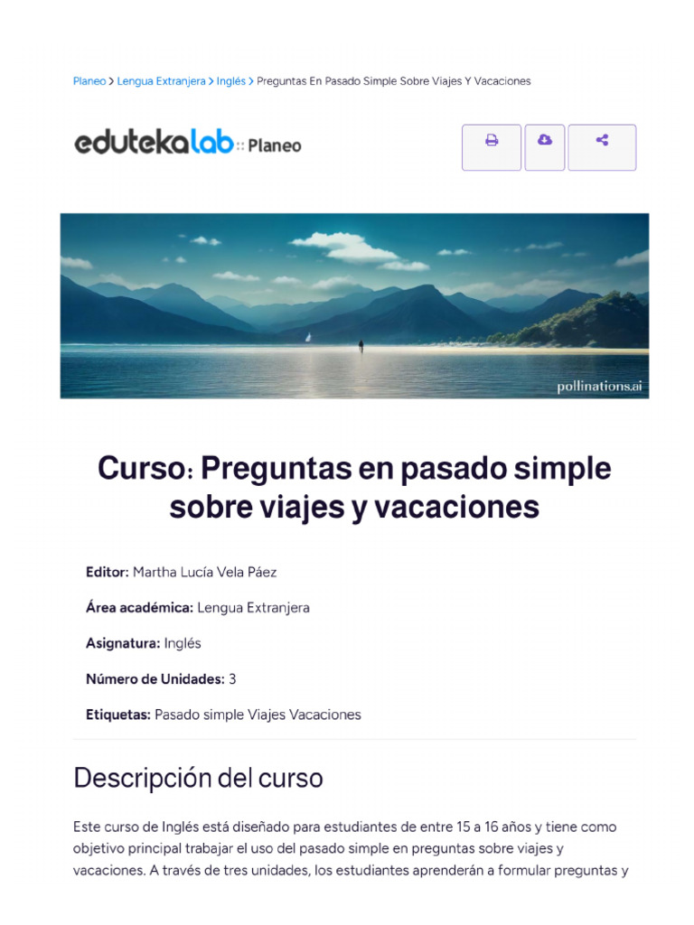 Preguntas en Pasado Simple Sobre Viajes Y Vacaciones | PDF