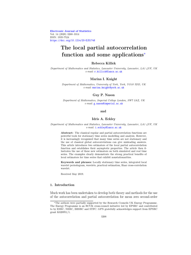 20 Ejs1748 | PDF | Autocorrelation | Autoregressive Model