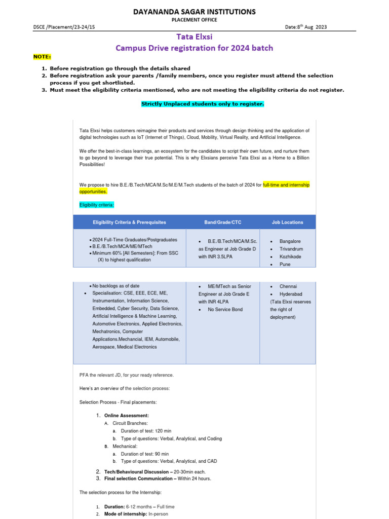 Tata Elxsi - NOTE | PDF | Mechanical Engineering | Computing