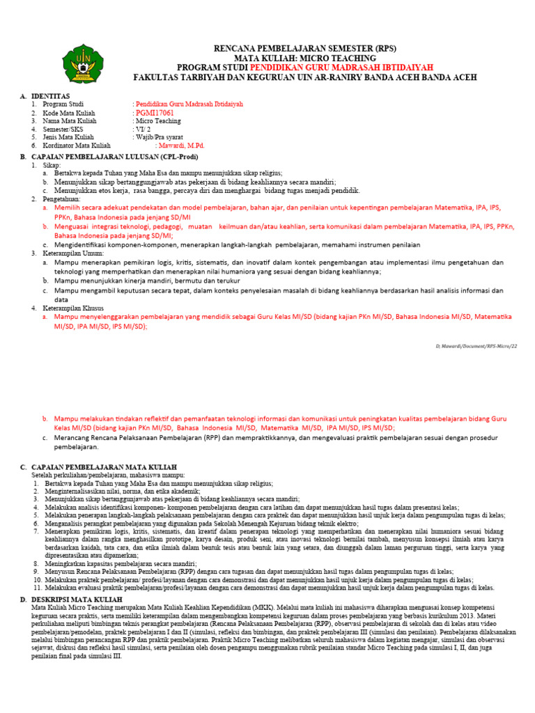 RPS Micro Teaching-2 | PDF