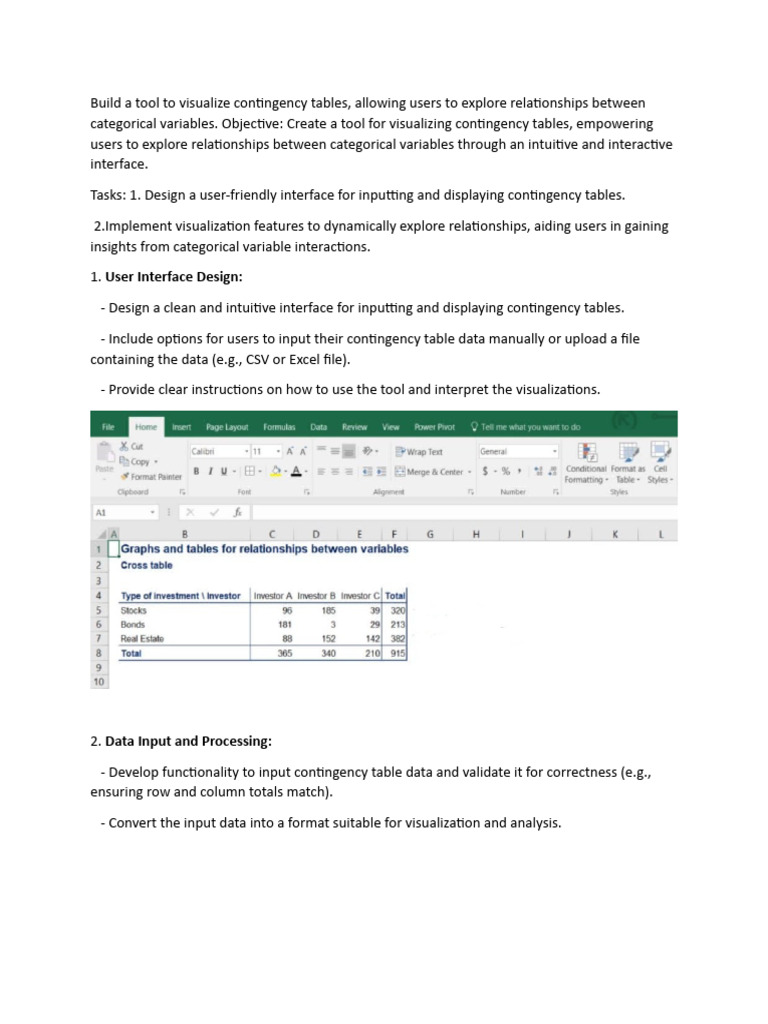 Build A Tool To Visualize Contingency Tables | PDF | Usability | Data