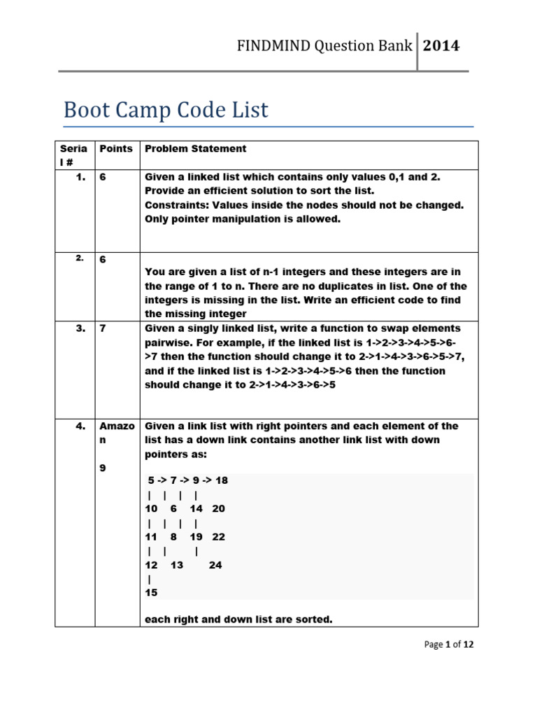 Finemind Question Bank Linked List | PDF | Queue (Abstract Data Type ...