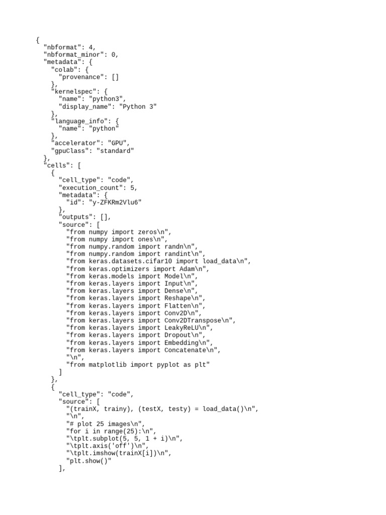 cGANs Ipynb | PDF | Computing | Software cGANs Ipynb | PDF | Computing | Software