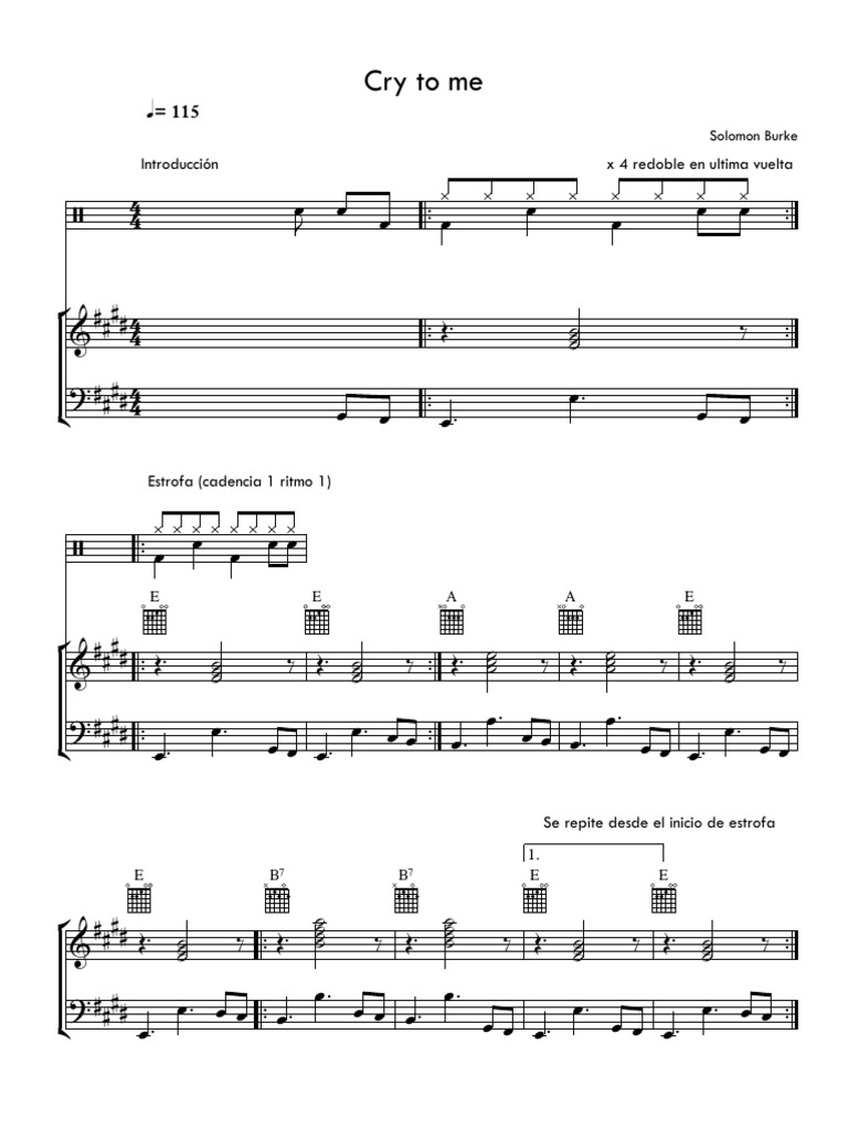 Cry To Me - Solomon Burke | PDF