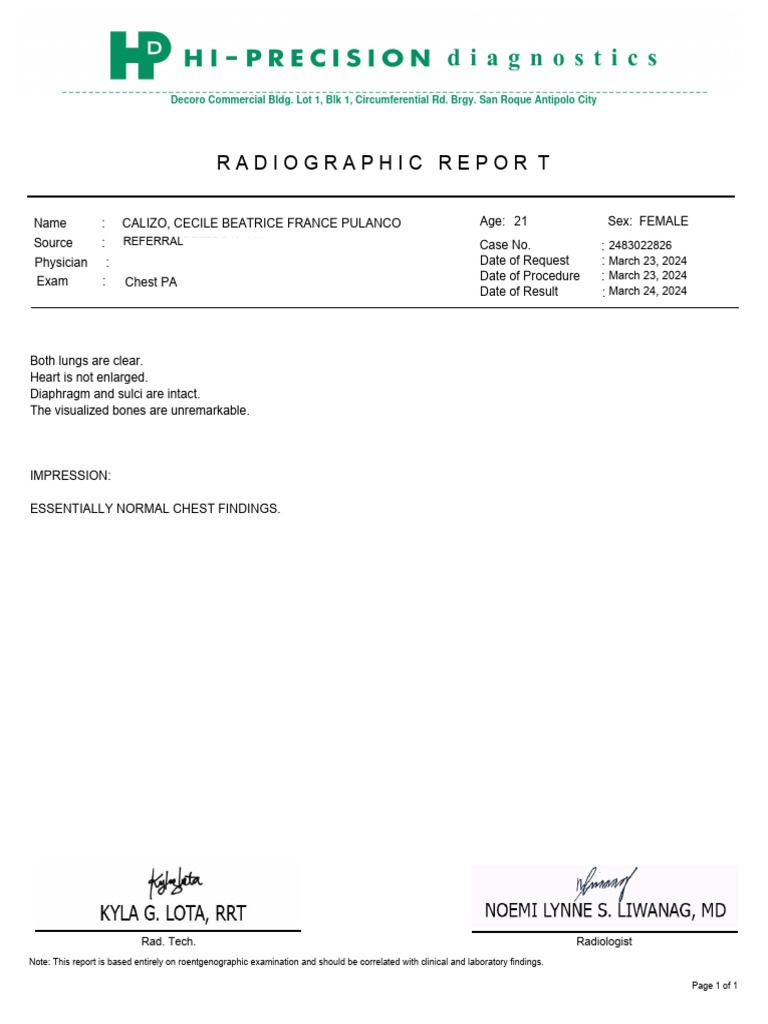 XRAY | PDF | Thorax (Human Anatomy) | Medical Equipment