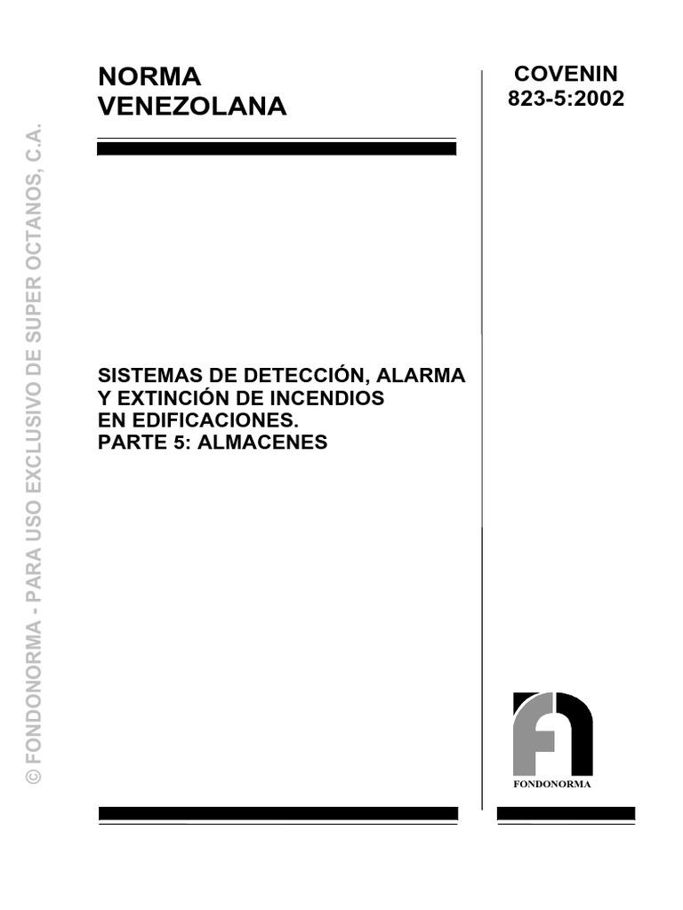Norma Venezolana: Covenin 823-5:2002 | PDF | Sonido | edificio