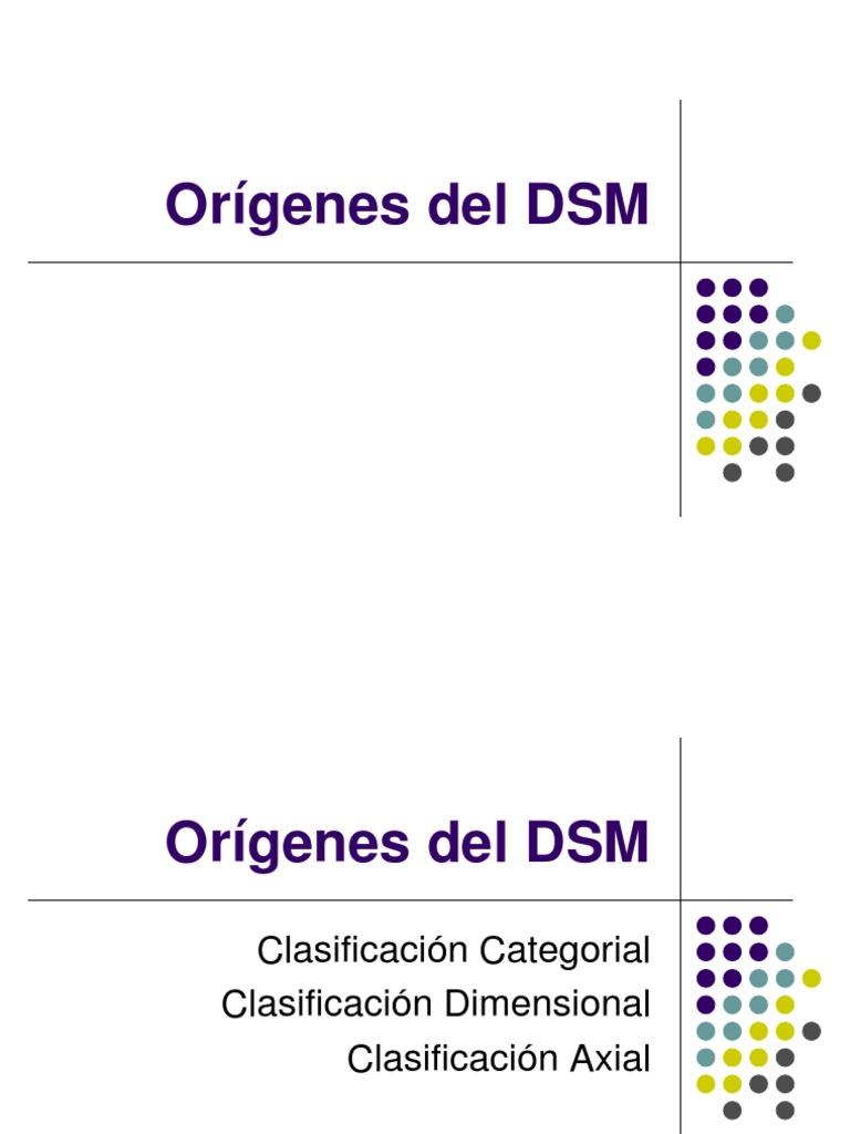 Historia DSM 1 | Manual Diagnóstico y Estadístico de los Trastornos ...