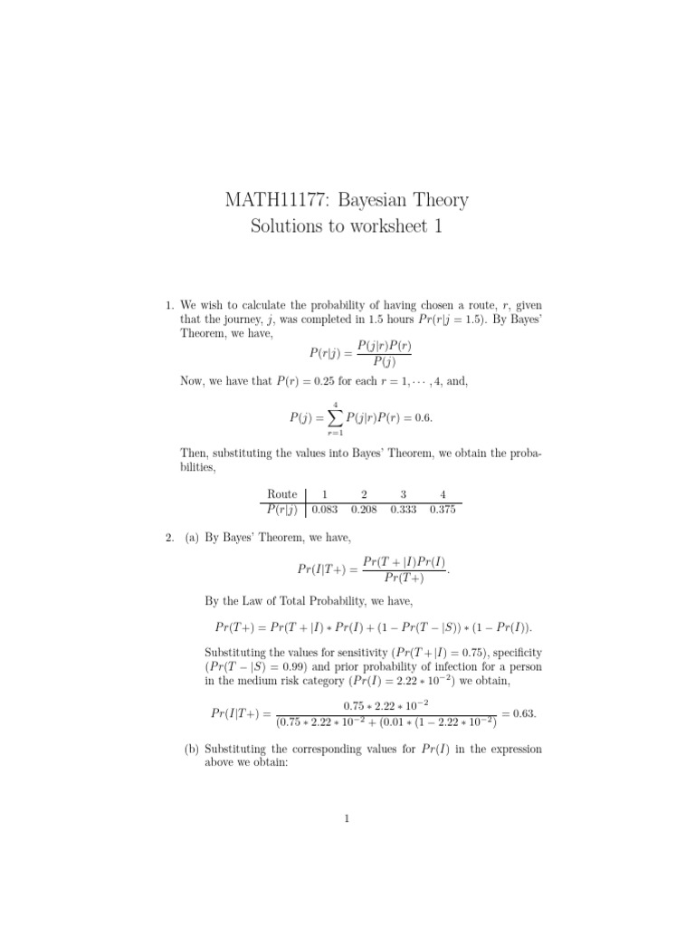 Bayesian Workshop1 Solution | PDF | Statistics | Probability